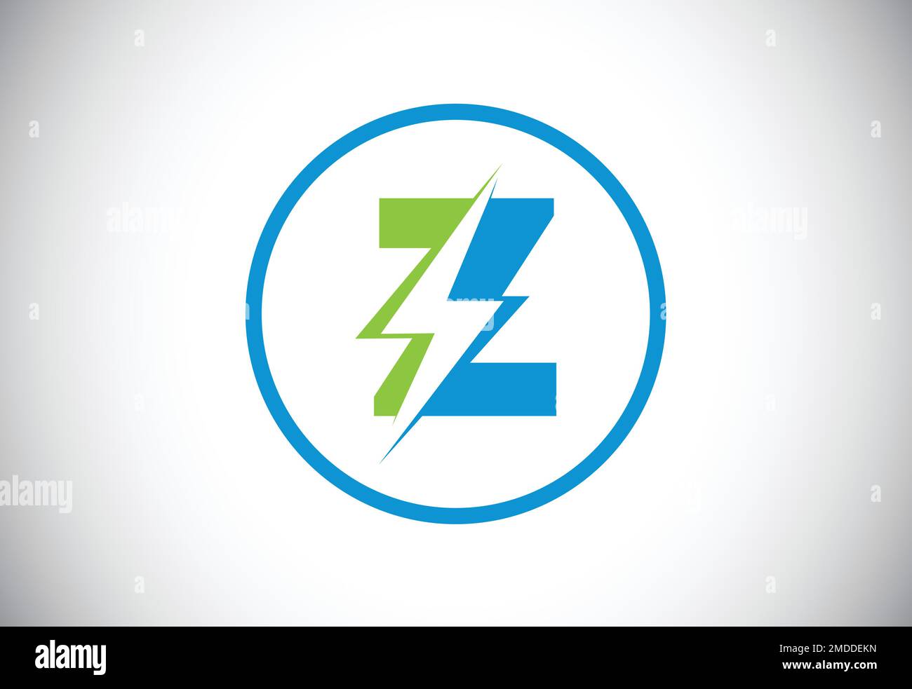 Initial Z letter logo design with lighting thunder bolt. Electric bolt ...