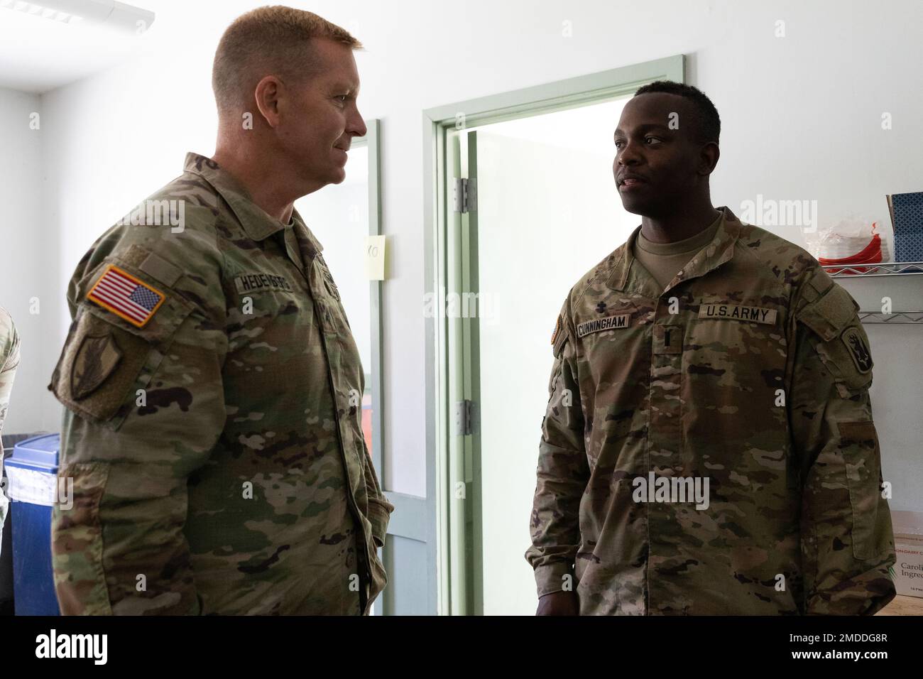 U.S. Army Brig. Gen. Ralph Hedenberg, left, the assistant adjutant ...