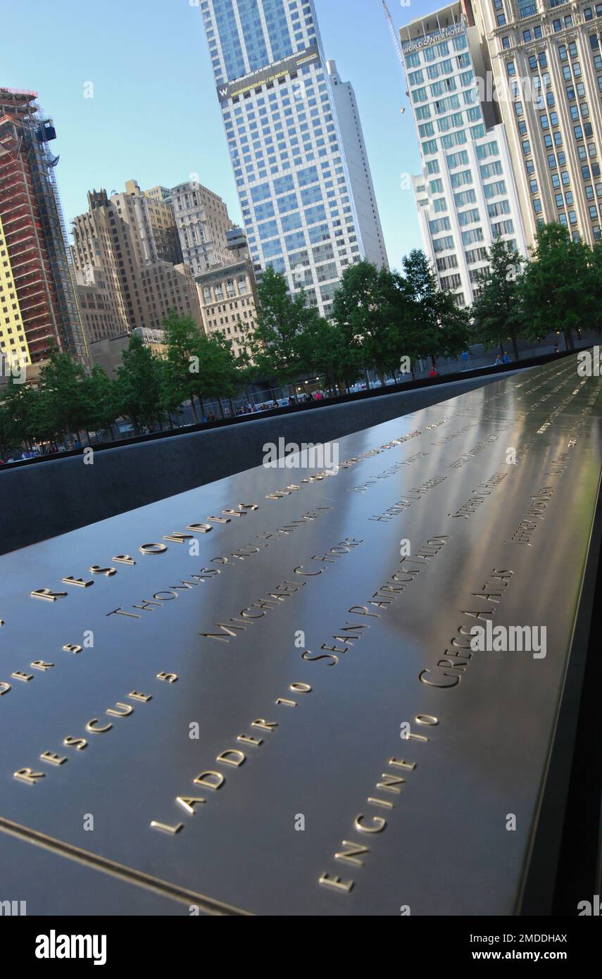 9/11 Memorial for the fallen World Trade Center in Lower Manhattan at ...