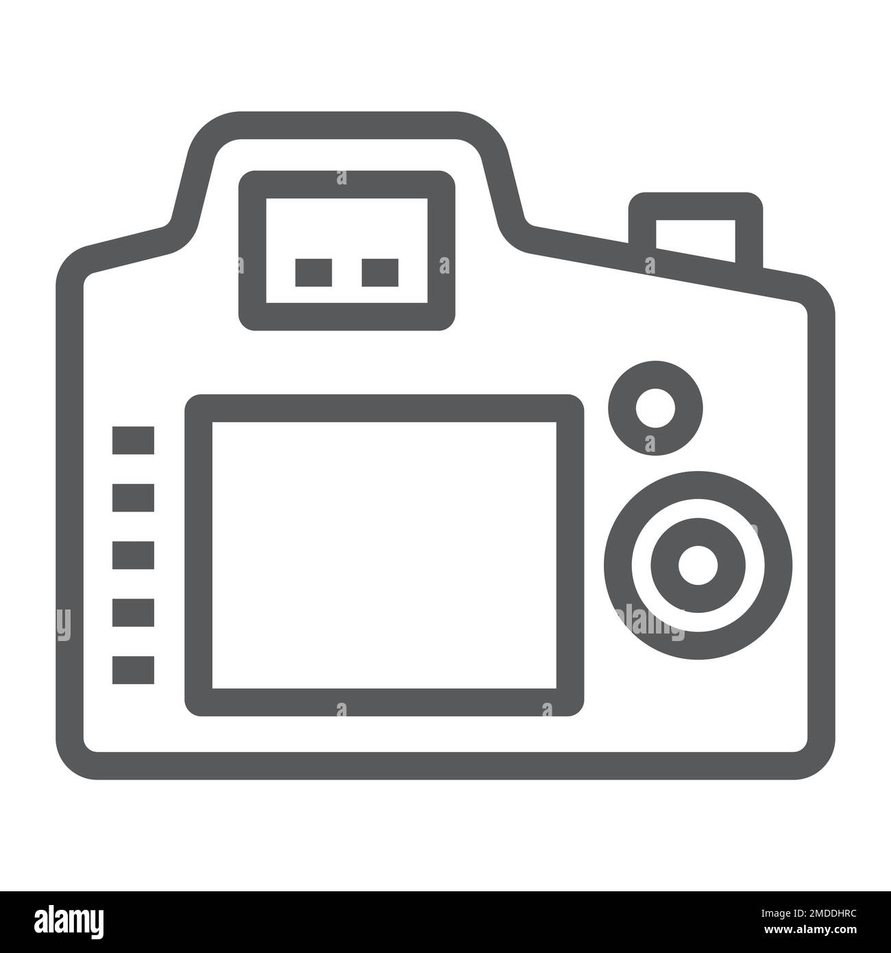 Back camera line icon, electronic and device, digital photo camera sign ...