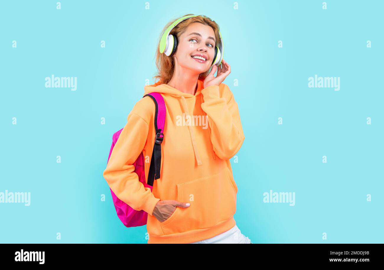 happy school woman student at studio. photo of school woman student ...