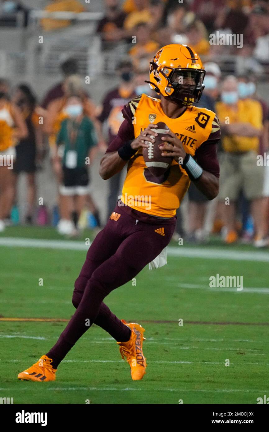 Arizona State quarterback Jayden Daniels (5) during an NCAA football ...