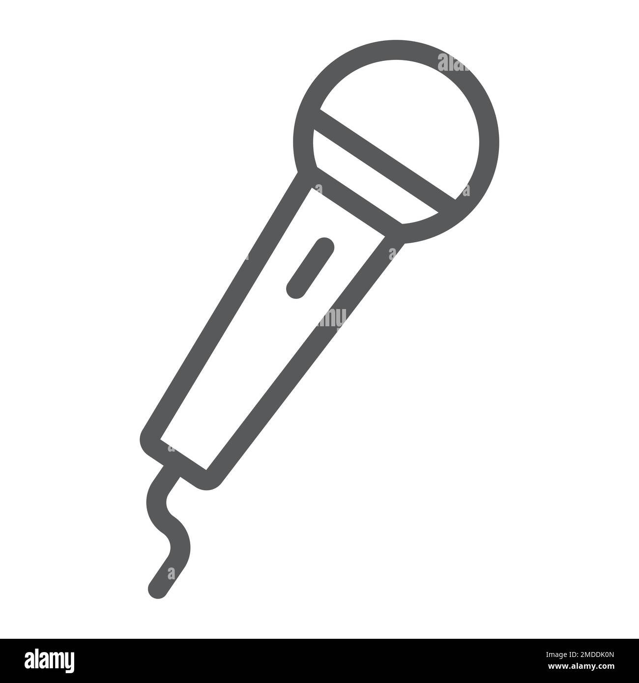 Microphone line icon, electronic and device, mic sign, vector graphics ...