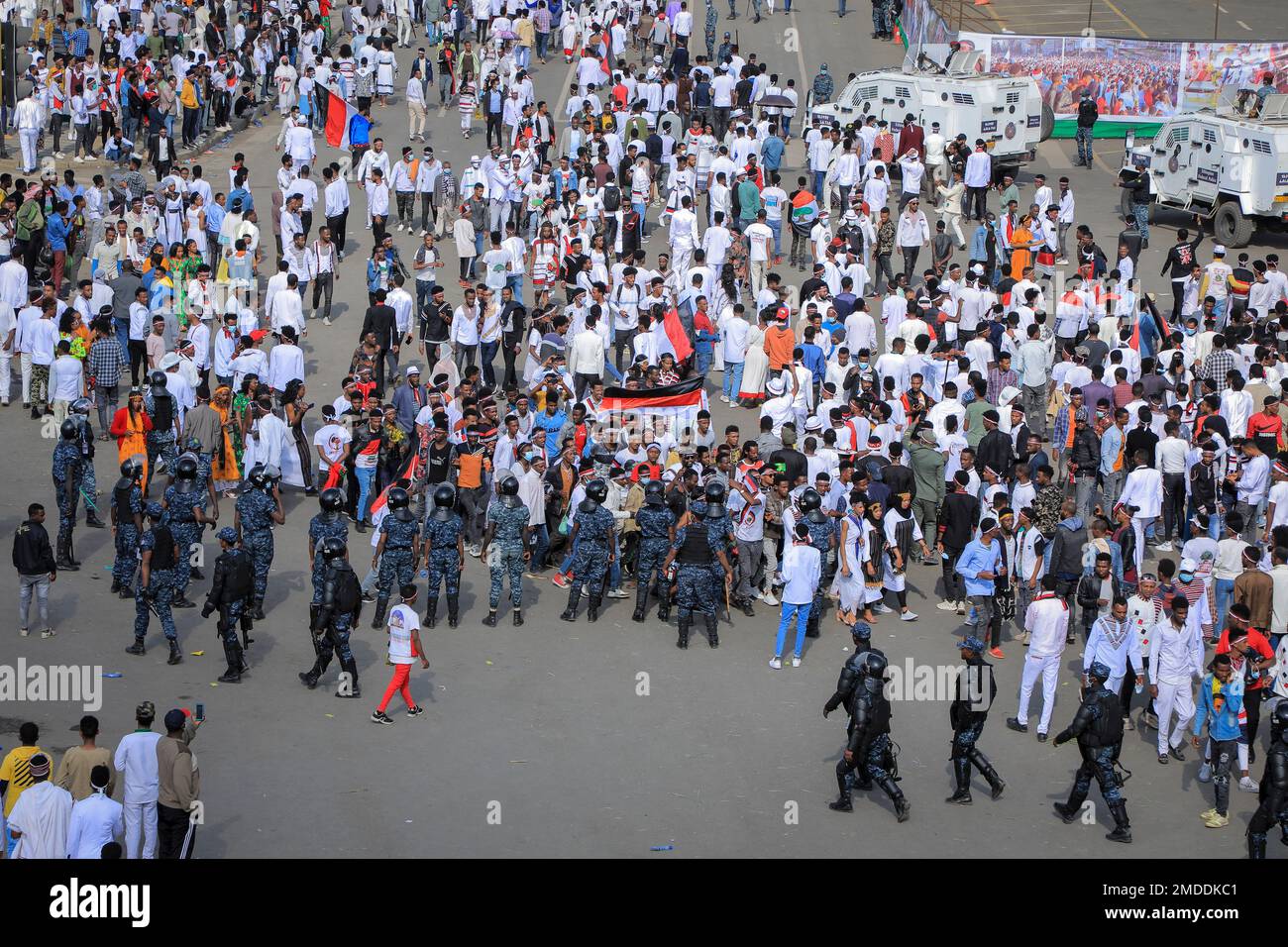 Oromos attend the annual Irreecha festival in the capital Addis Ababa ...