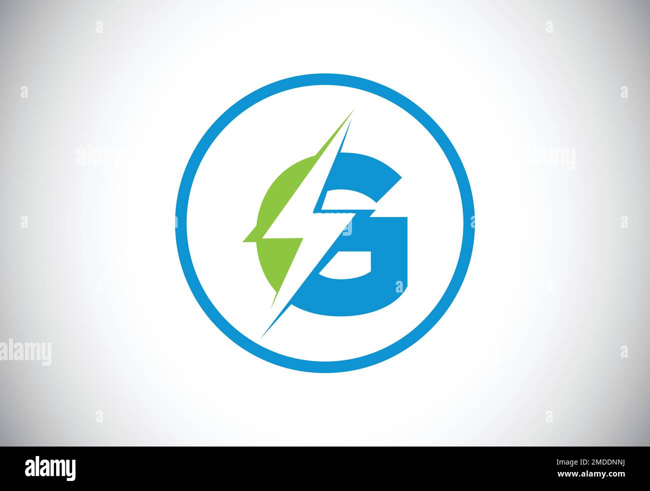 Initial G letter logo design with lighting thunder bolt. Electric bolt ...