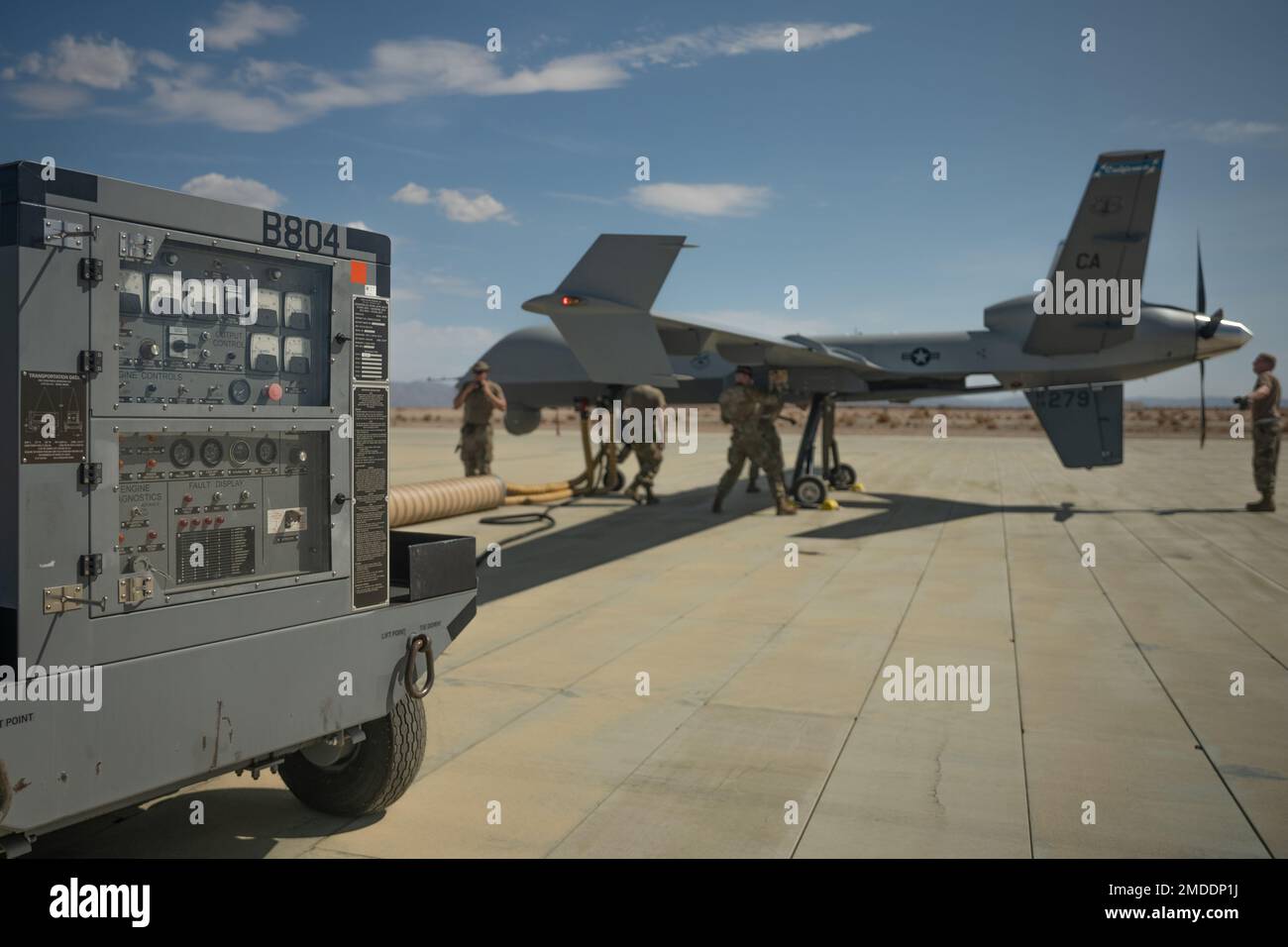 A U.S. Air Force MQ-9 Reaper with the 163rd Attack Wing, California Air ...