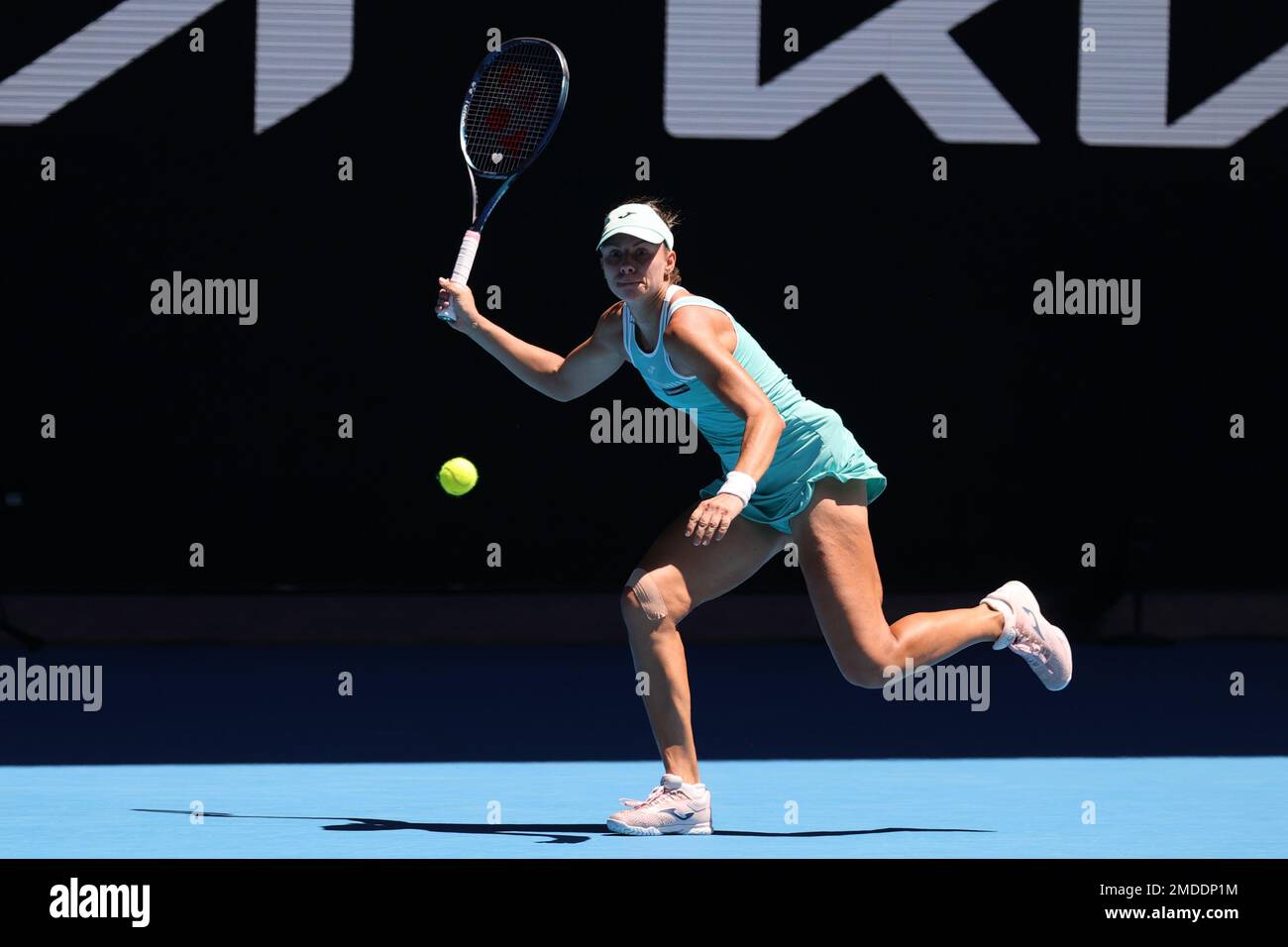 Melbourne, Australia. 23rd Jan, 2023. Magda Linette of Poland in action ...