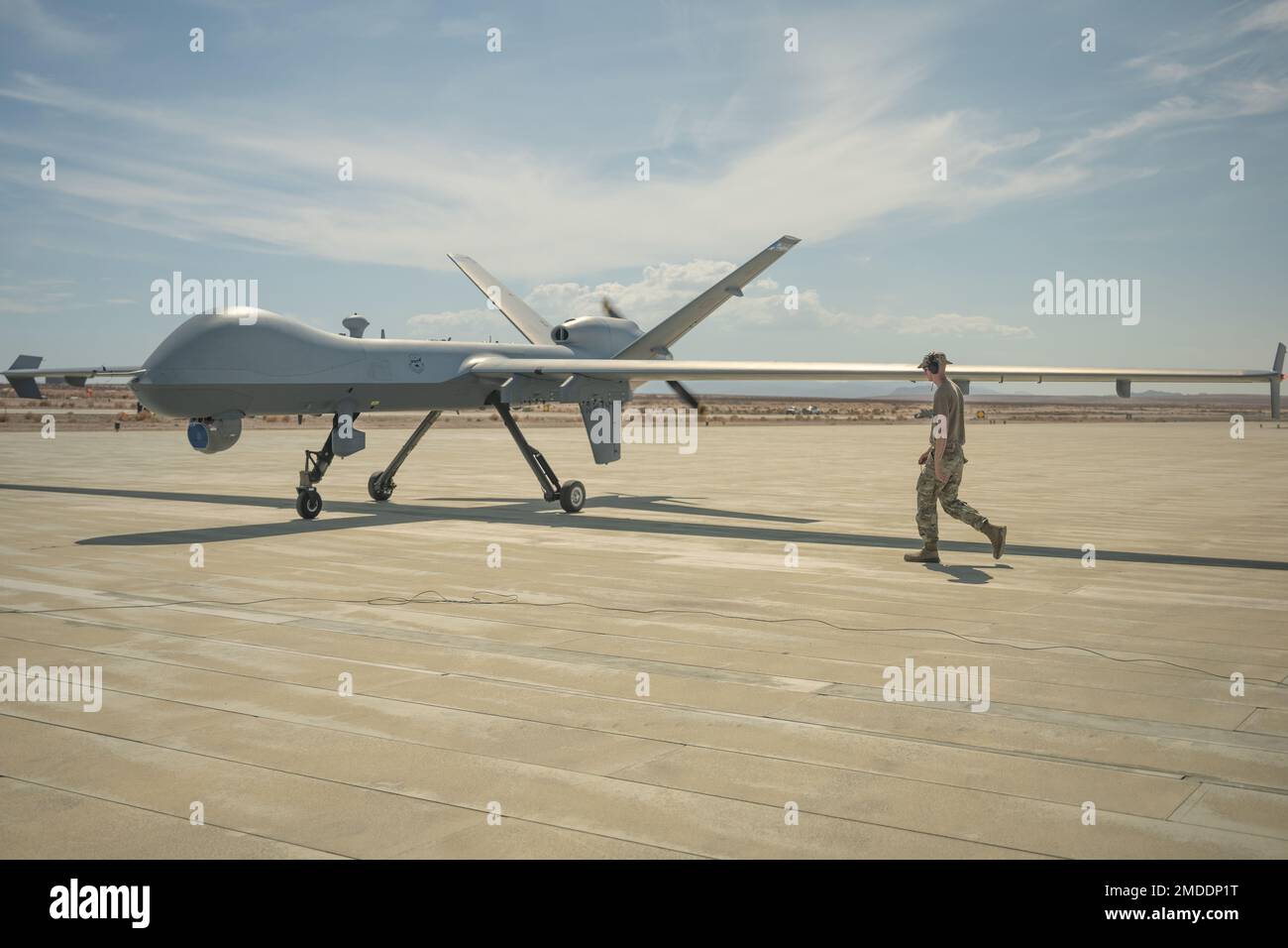 A U.S. Air Force MQ-9 Reaper with the 163rd Attack Wing, California Air ...