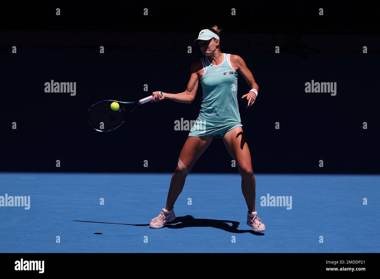 Melbourne, Australia. 23rd Jan, 2023. Magda Linette of Poland in action ...