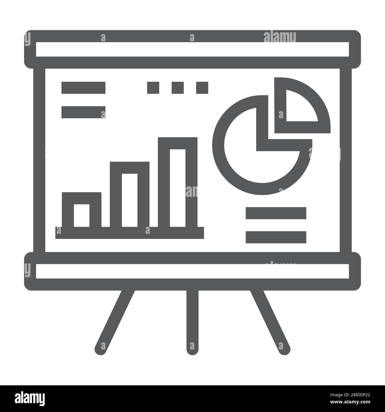 Financial analysis line icon, finance and banking, diagram sign, vector graphics, a linear ...