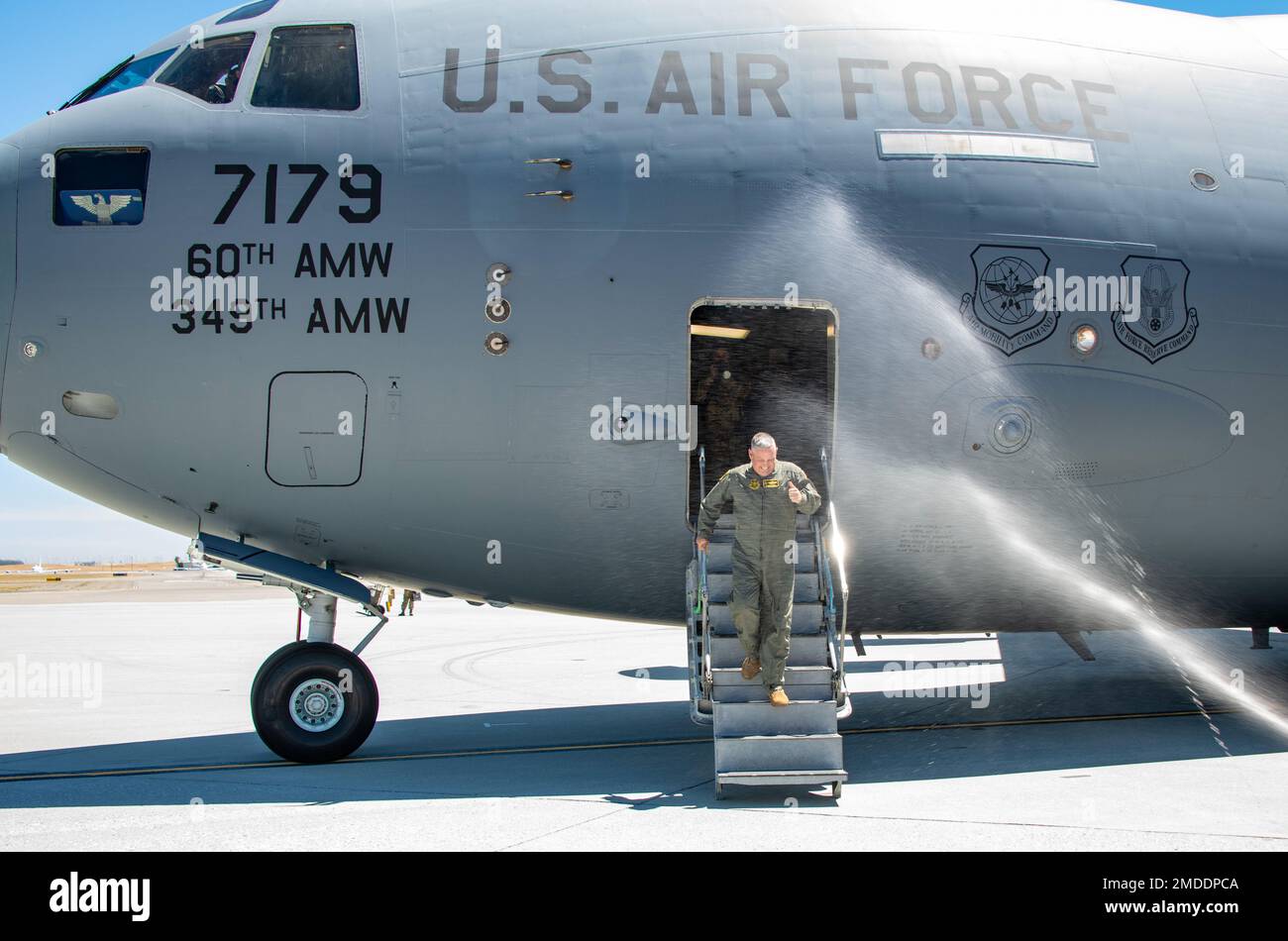 U.S. Air Force Col. Corey Simmons, 60th Air Mobility Wing commander ...
