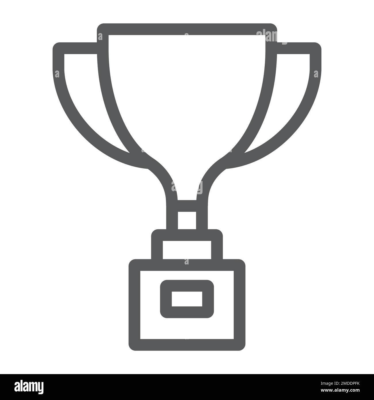 Award cup line icon, win and prize, trophy cup sign, vector graphics, a ...