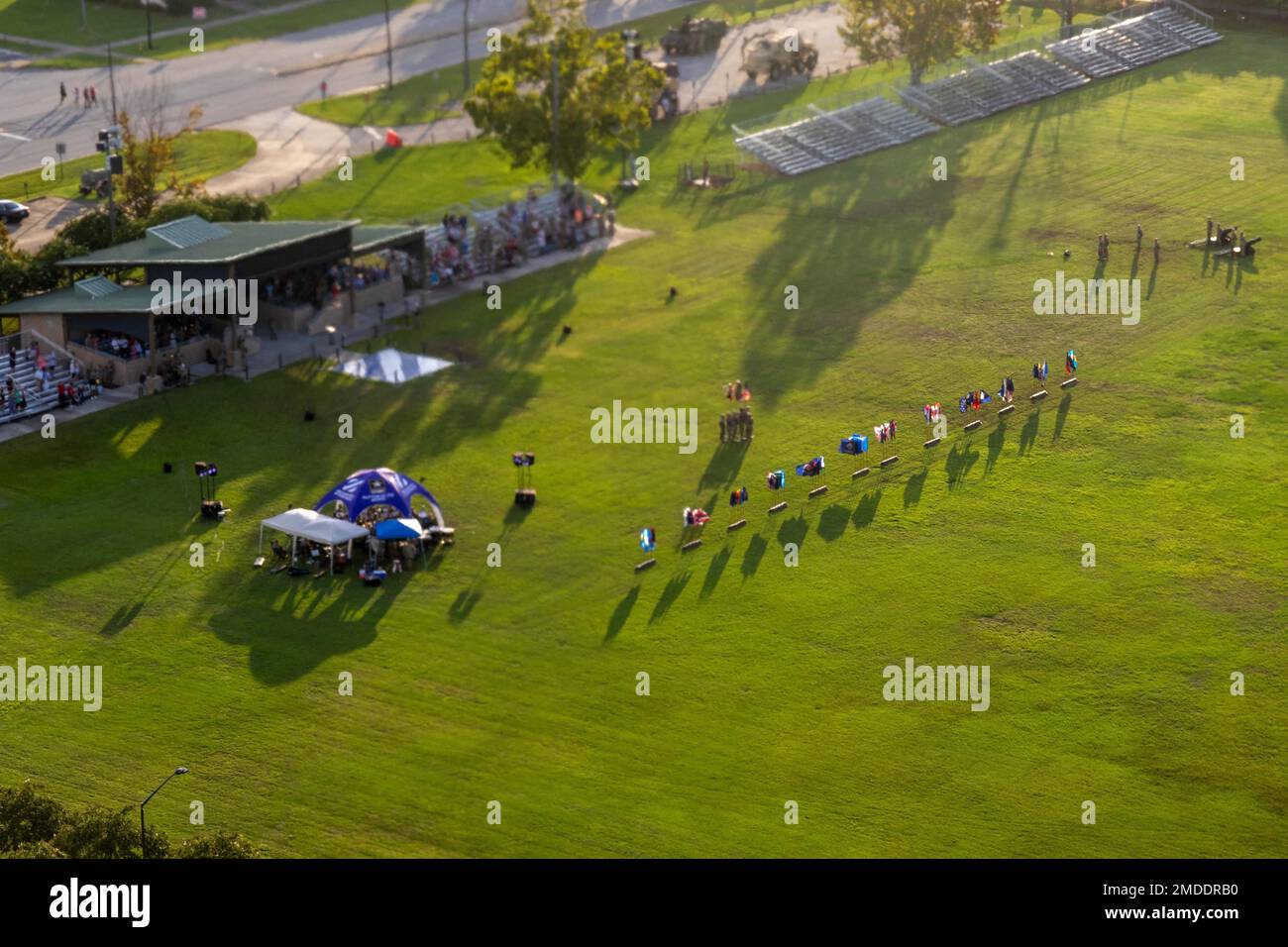 Soldiers on Cottrell Field at Fort Stewart, Georgia, participate in the ...