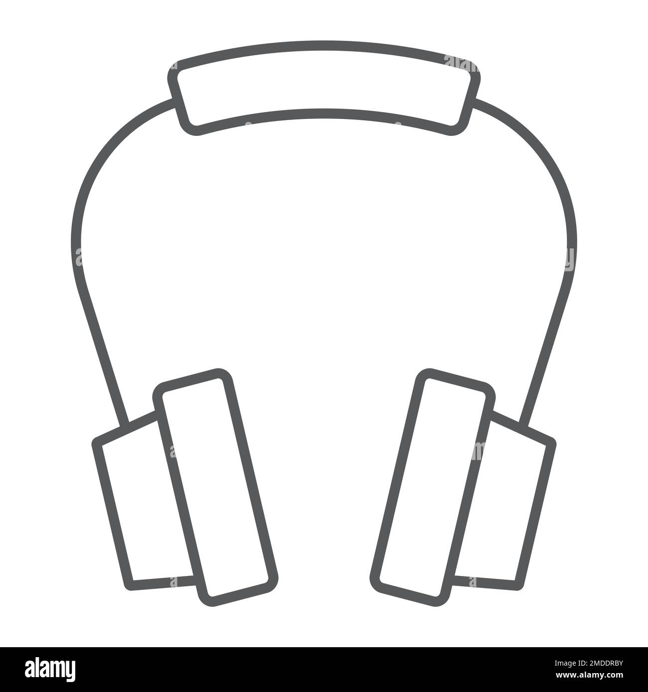 Headphones thin line icon, earphone and music, headset sign, vector ...
