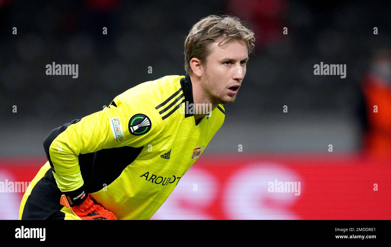 Union's goalkeeper Frederik Ronnow during a group E Europa Conference League soccer match ...