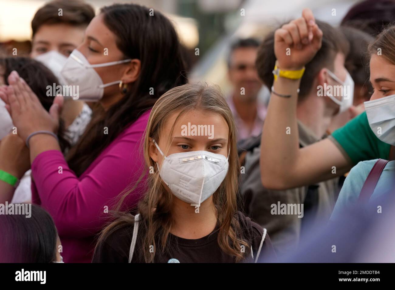 Swedish climate activist Greta Thunberg attends a Fridays for Future ...