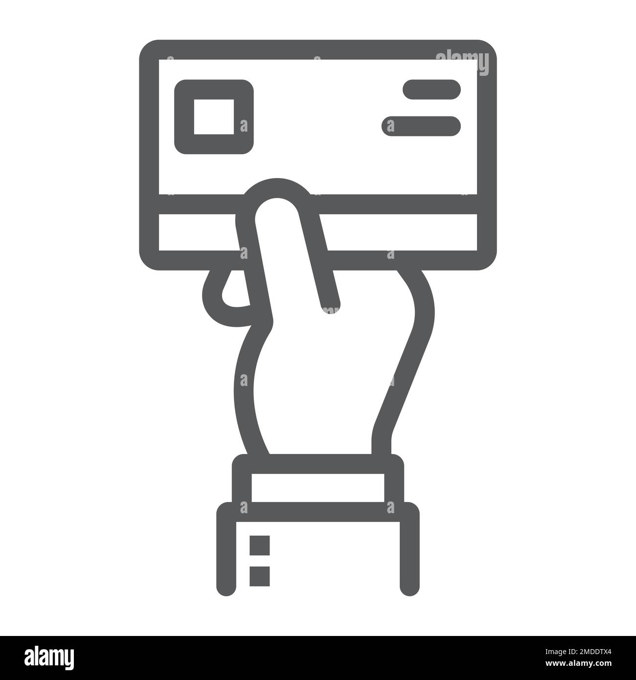 Transaction line icon, finance and banking, payment sign, vector ...