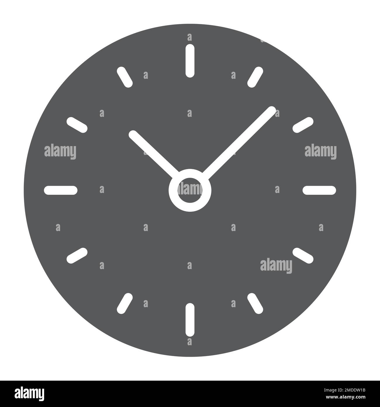 Time glyph icon, clock and minute, hour sign, vector graphics, a solid ...