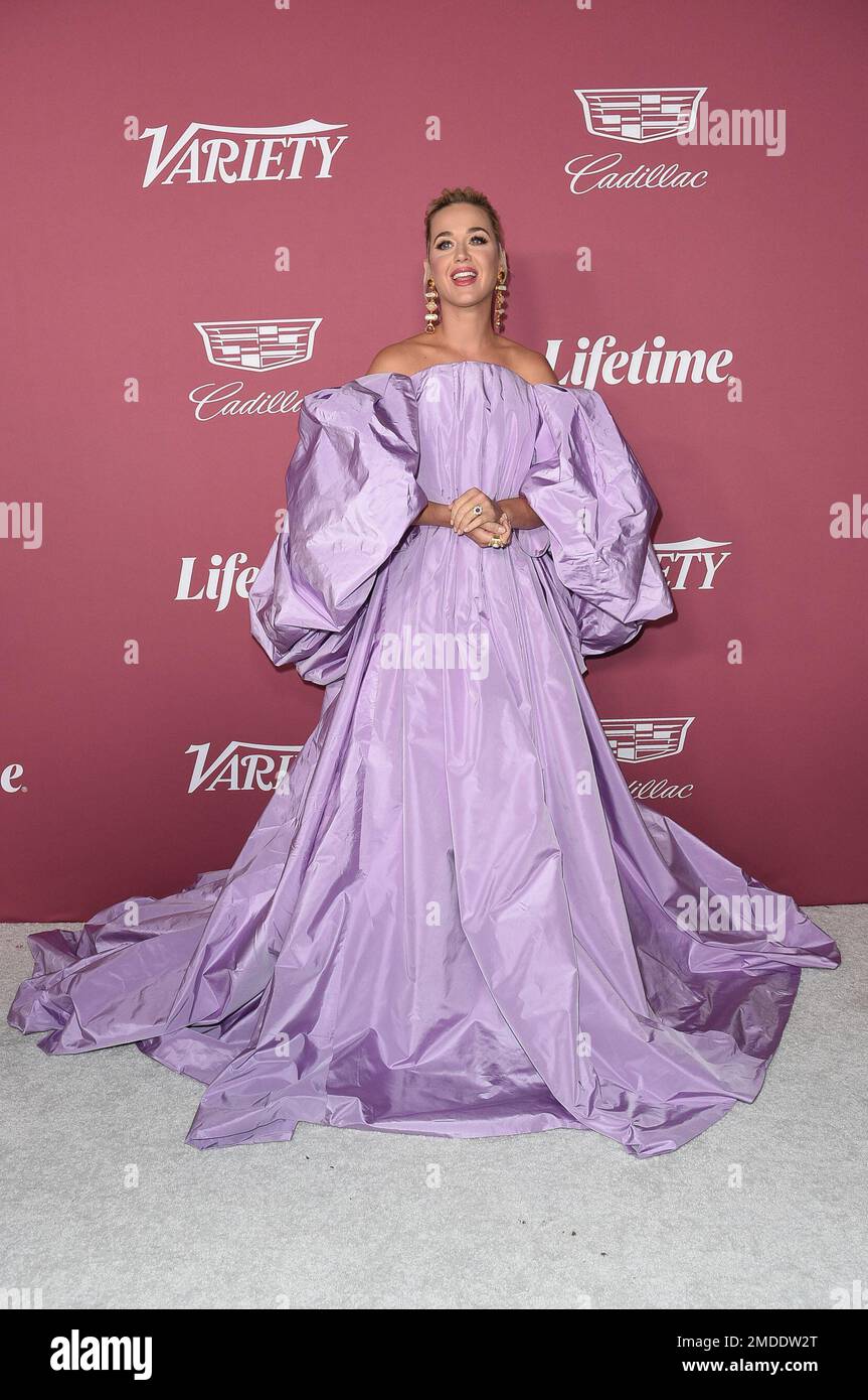 Katy Perry arrives at Variety's Power of Women: Los Angeles on Thursday ...