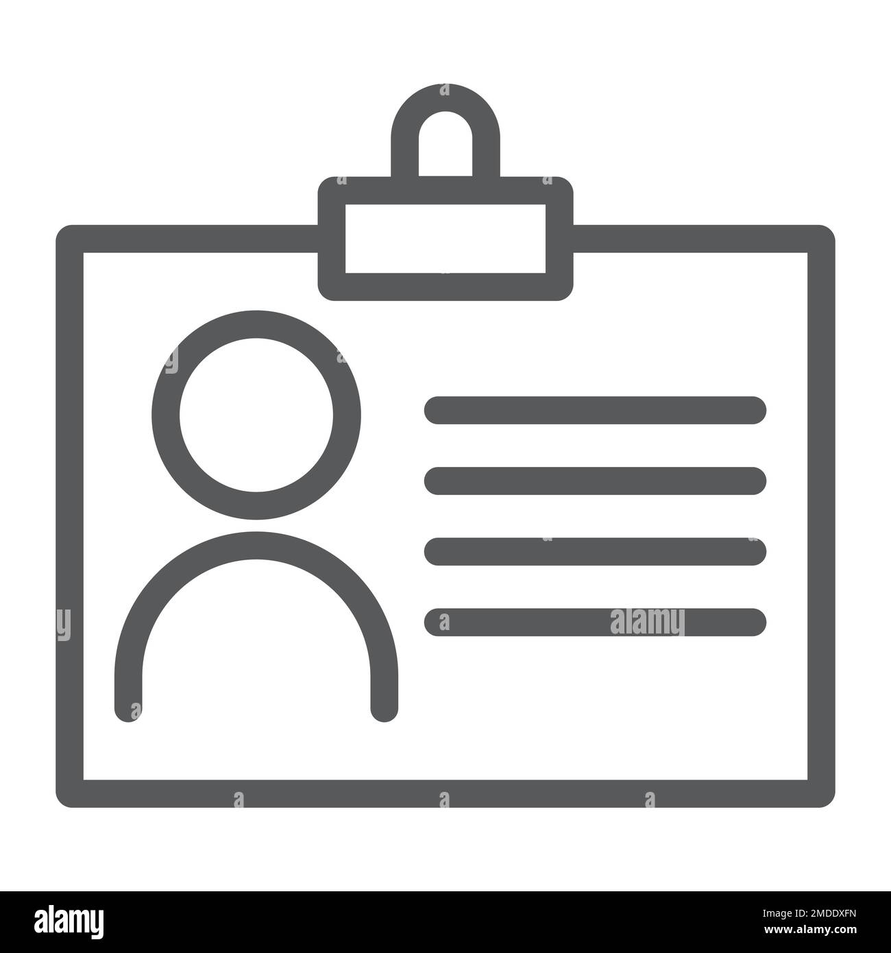 Account line icon, profile and id, avatar sign, vector graphics, a ...