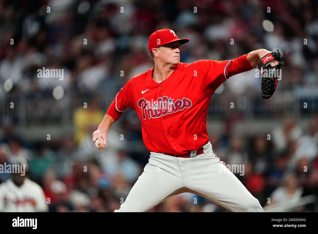 Philadelphia Phillies starting pitcher Kyle Gibson (44) delivers in the ...