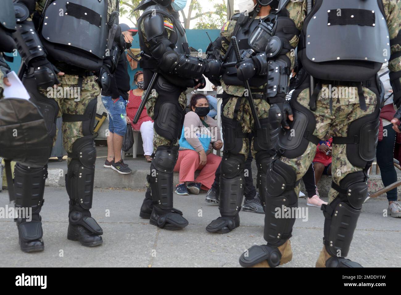 Relatives of inmates wait for news outside the Litoral penitentiary in ...