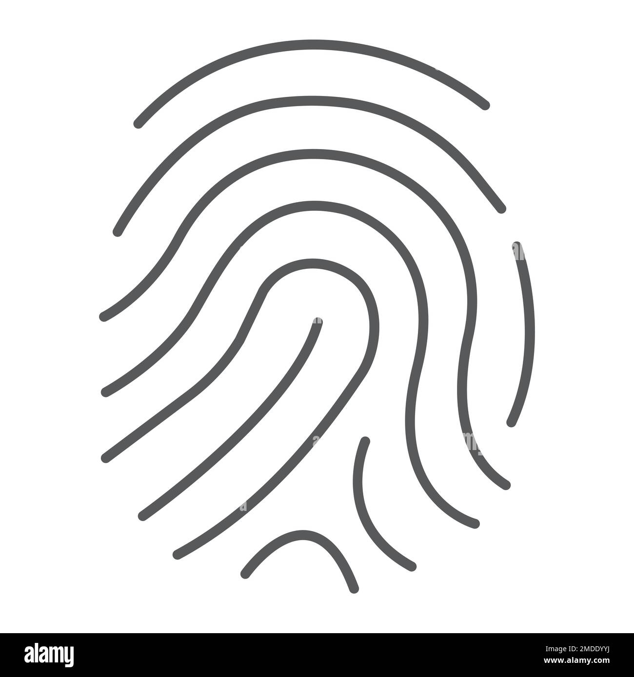 Cryptographic signature thin line icon, security and identity ...