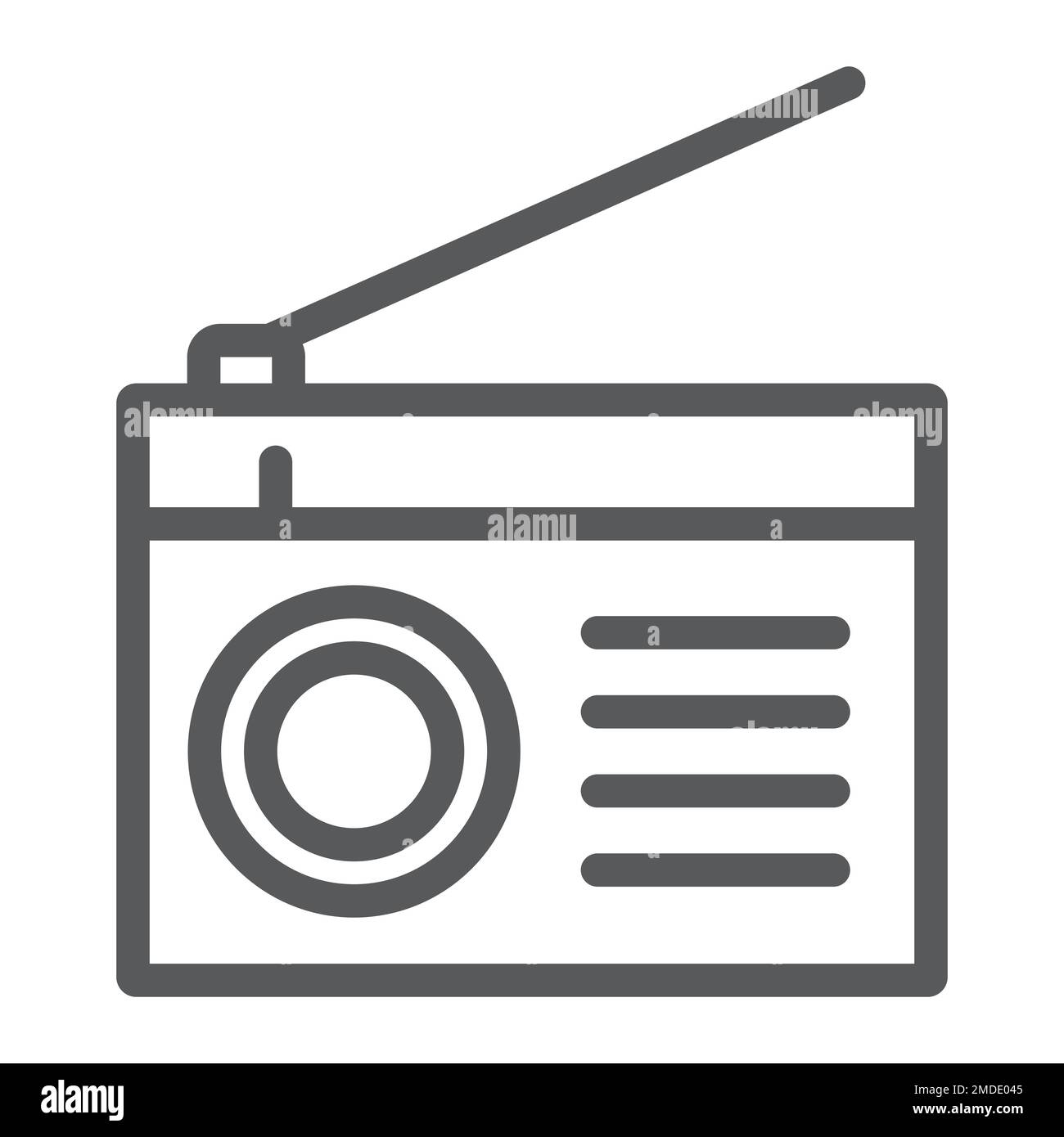 Radio line icon, fm and sound, communication sign, vector graphics, a ...