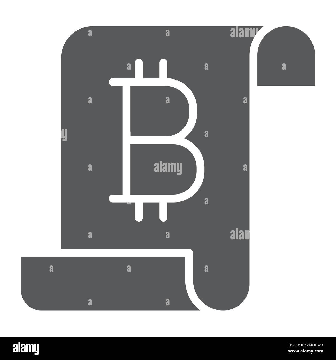 Distributed ledger glyph icon, finance and money, digital ledger sign ...