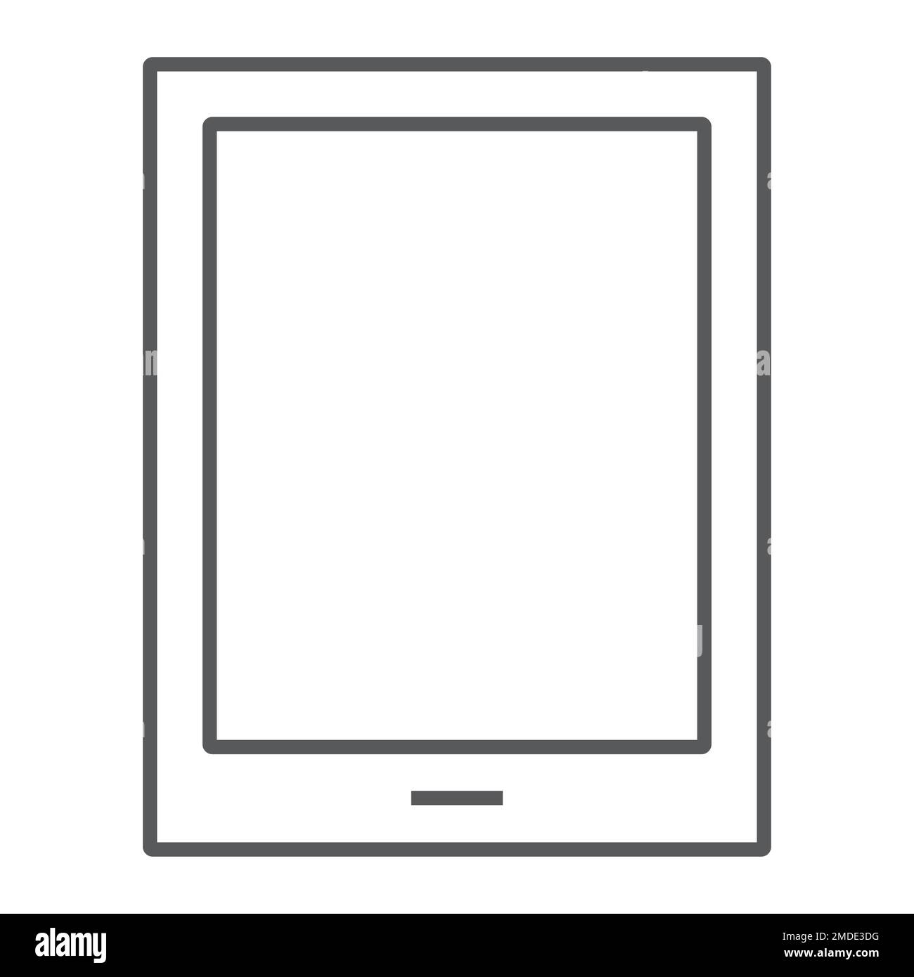 Tablet thin line icon, electronic and computer, device sign, vector ...