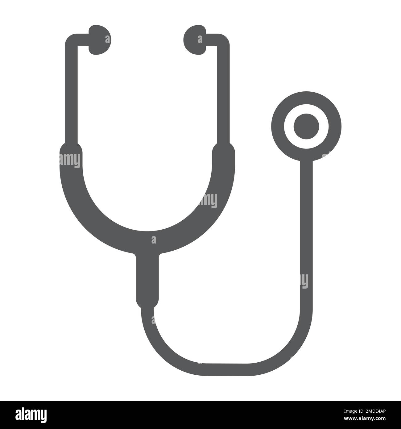 Stethoscope glyph icon, health and clinical, medical sign, vector ...