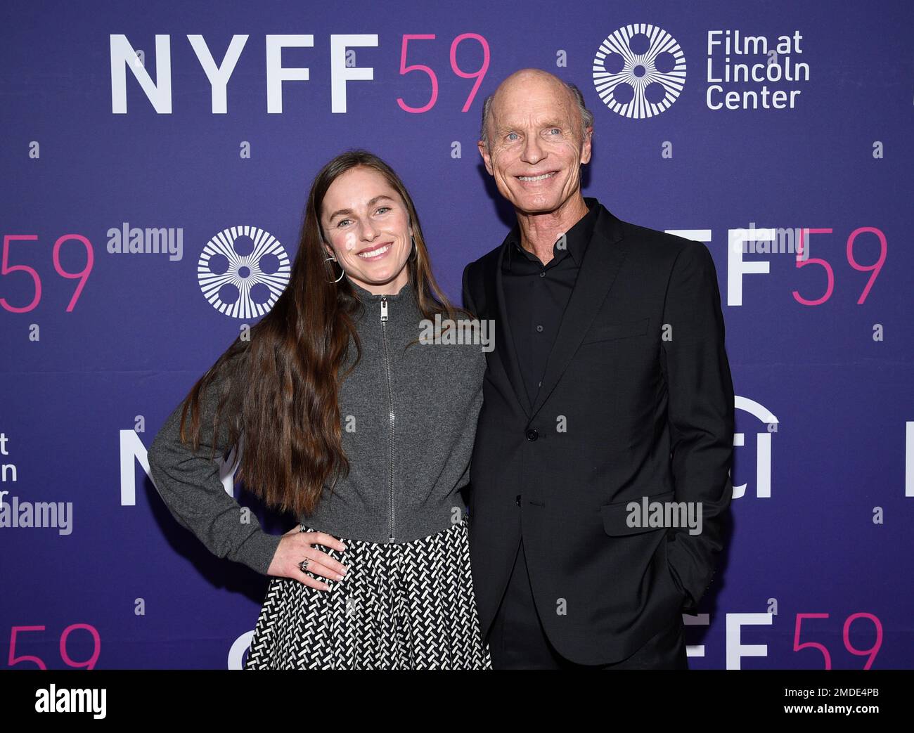 Actor Ed Harris, left, and daughter Lily Harris attend a special ...