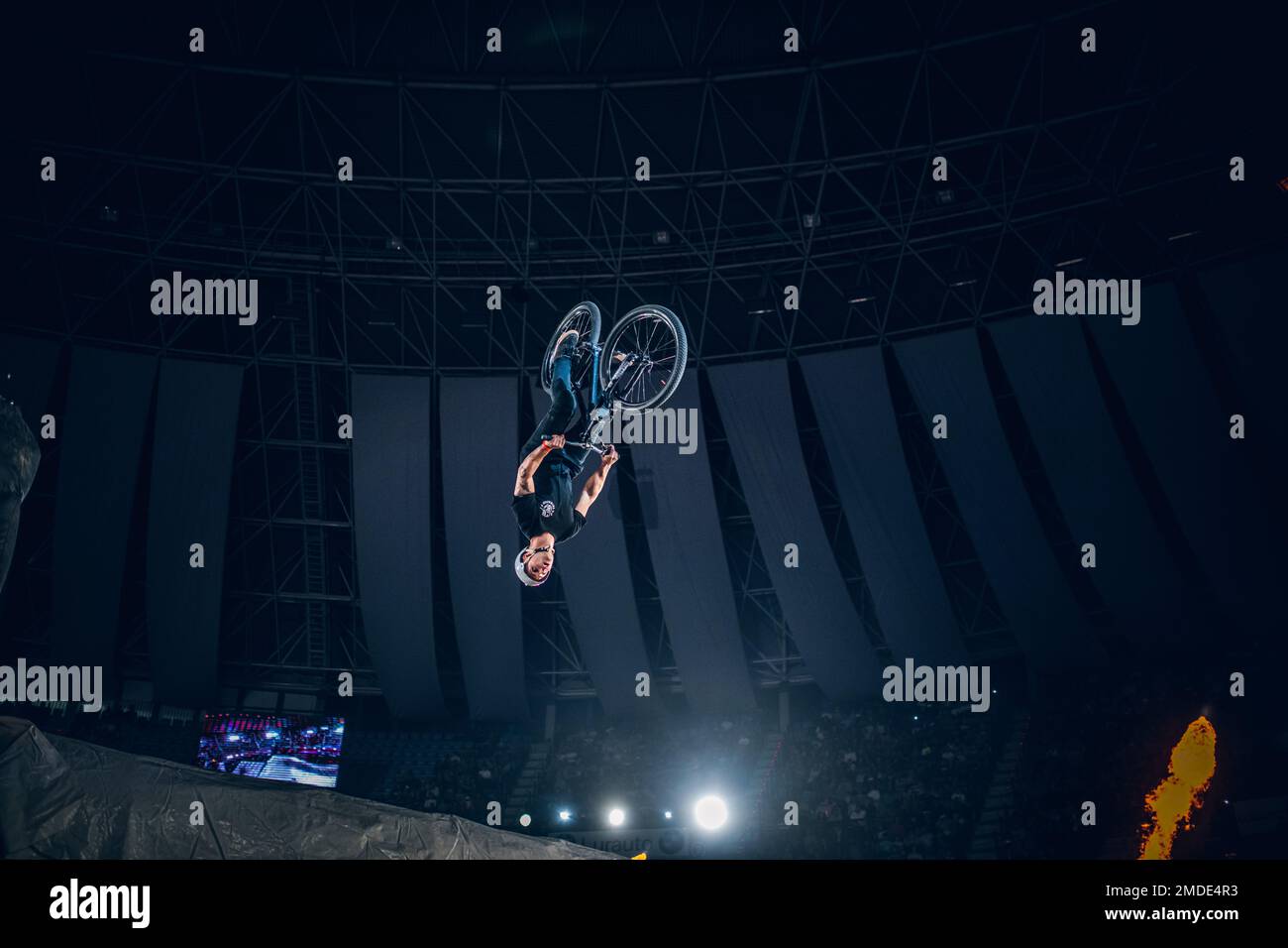 Bmx rider in action at an event in Spain Stock Photo - Alamy
