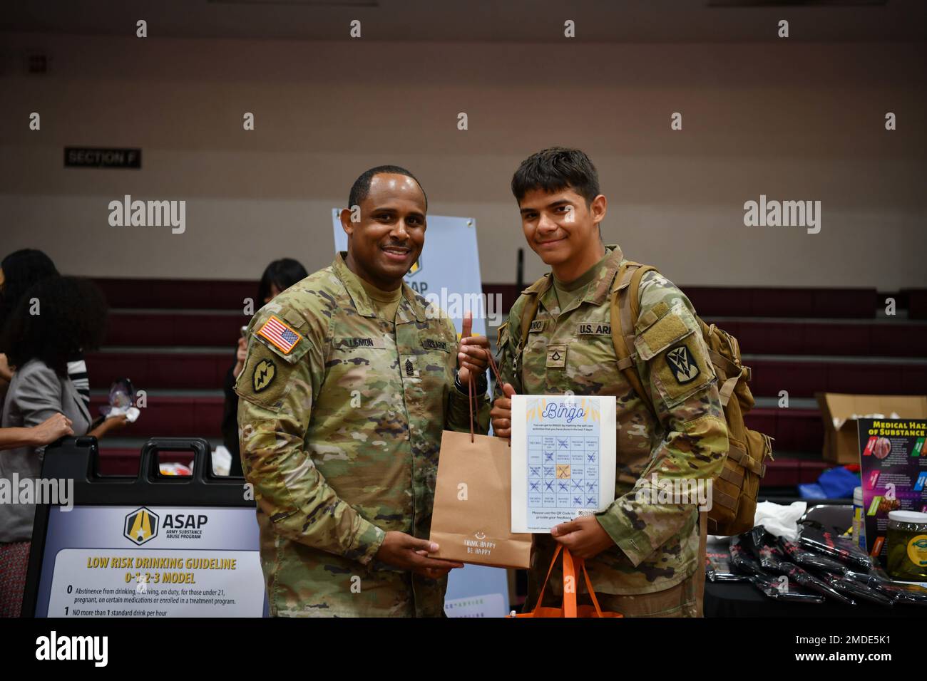 U.S. Army Command Sgt. Maj. Benjamin Lemon (left), the U.S. Army ...