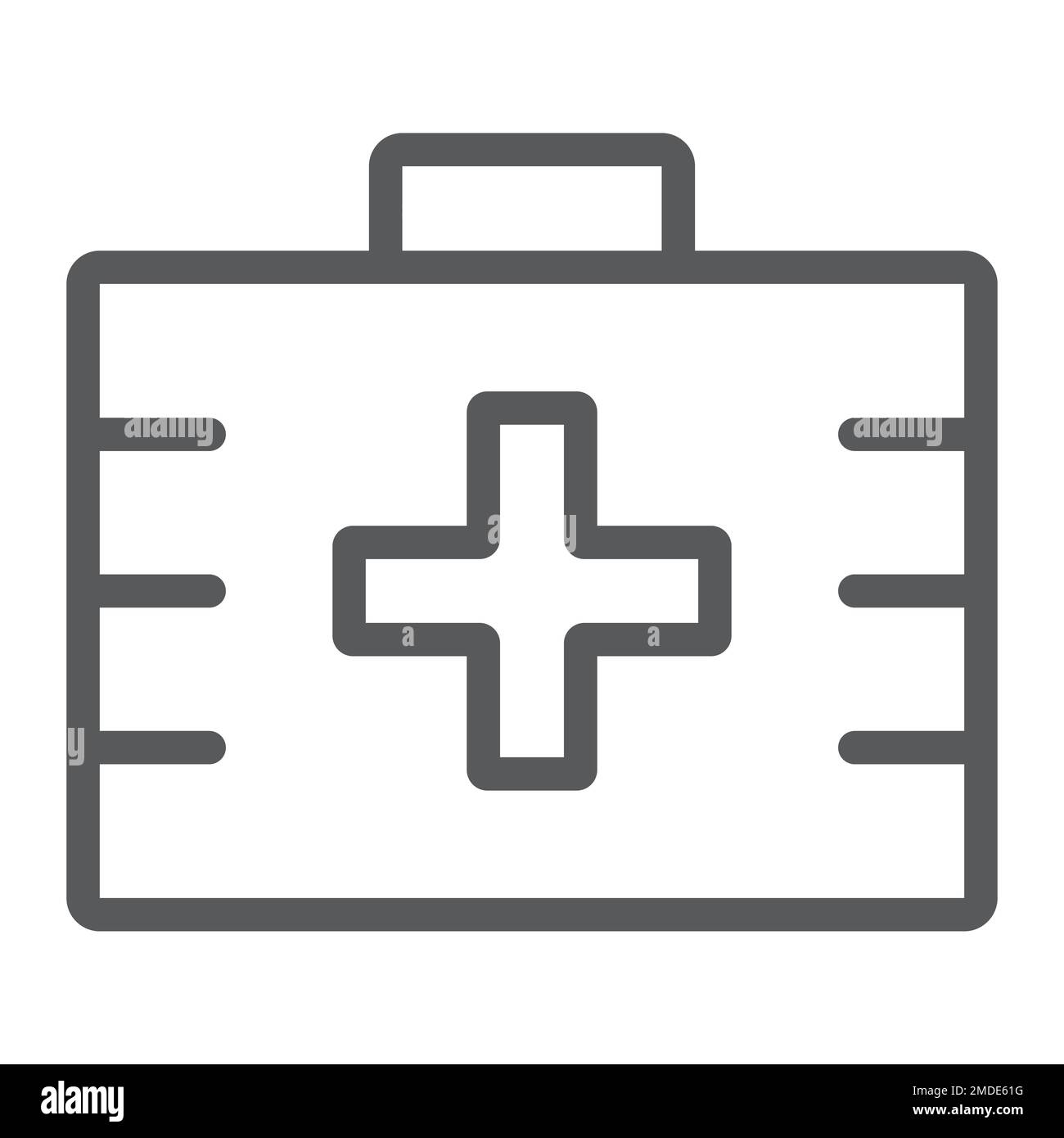 First aid kit line icon, health and clinical, medical bag sign, vector ...