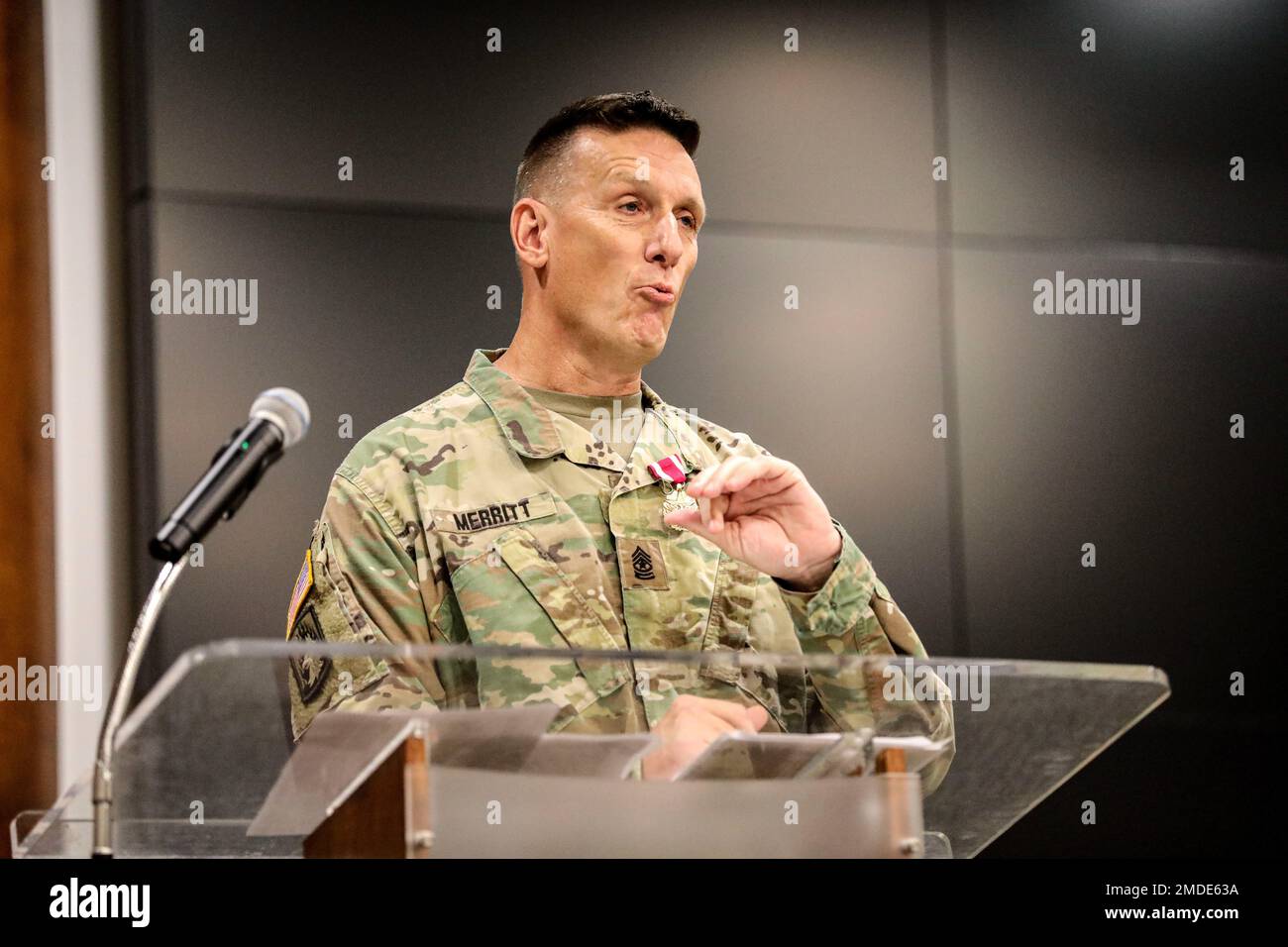 Sgt. Maj. David Merritt, the Operations and Planning Sergeant Major for ...