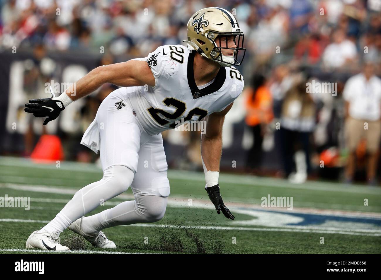 New Orleans Saints linebacker Pete Werner during an NFL football game ...