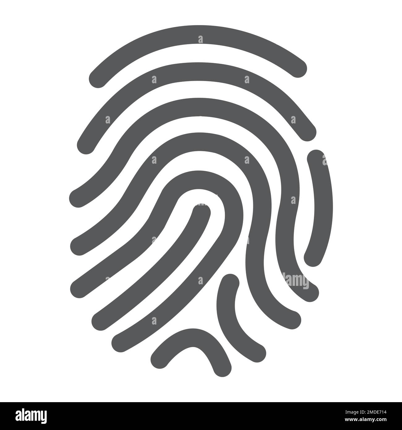 Cryptographic signature glyph icon, security and identity, fingerprint ...