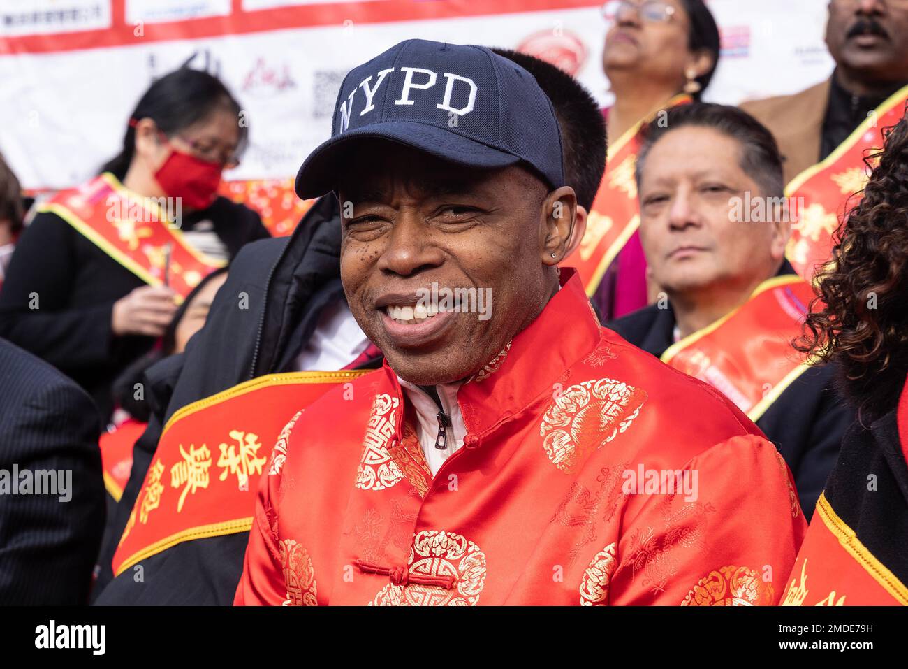 New York, United States. 22nd Jan, 2023. Mayor Eric Adams attends Lunar ...