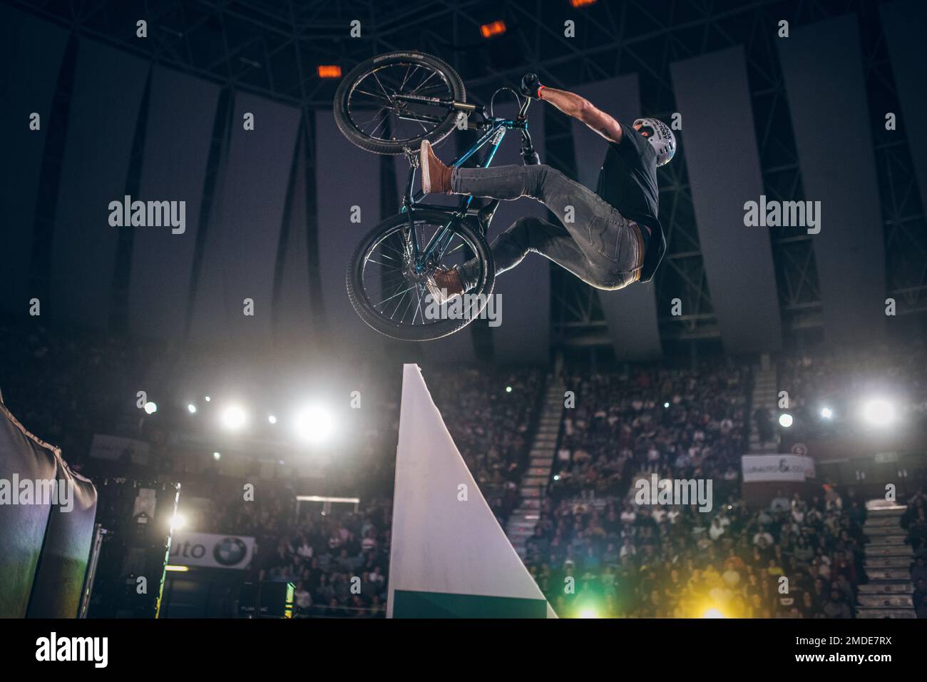 Bmx rider in action at an event in Spain Stock Photo - Alamy