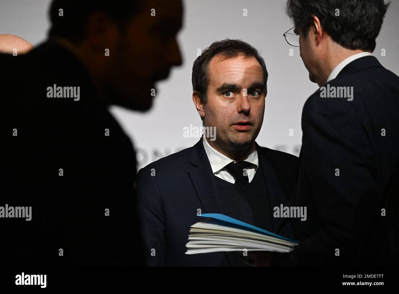 Paris, France. 22nd Jan, 2023. French defense Minister Sebastien ...
