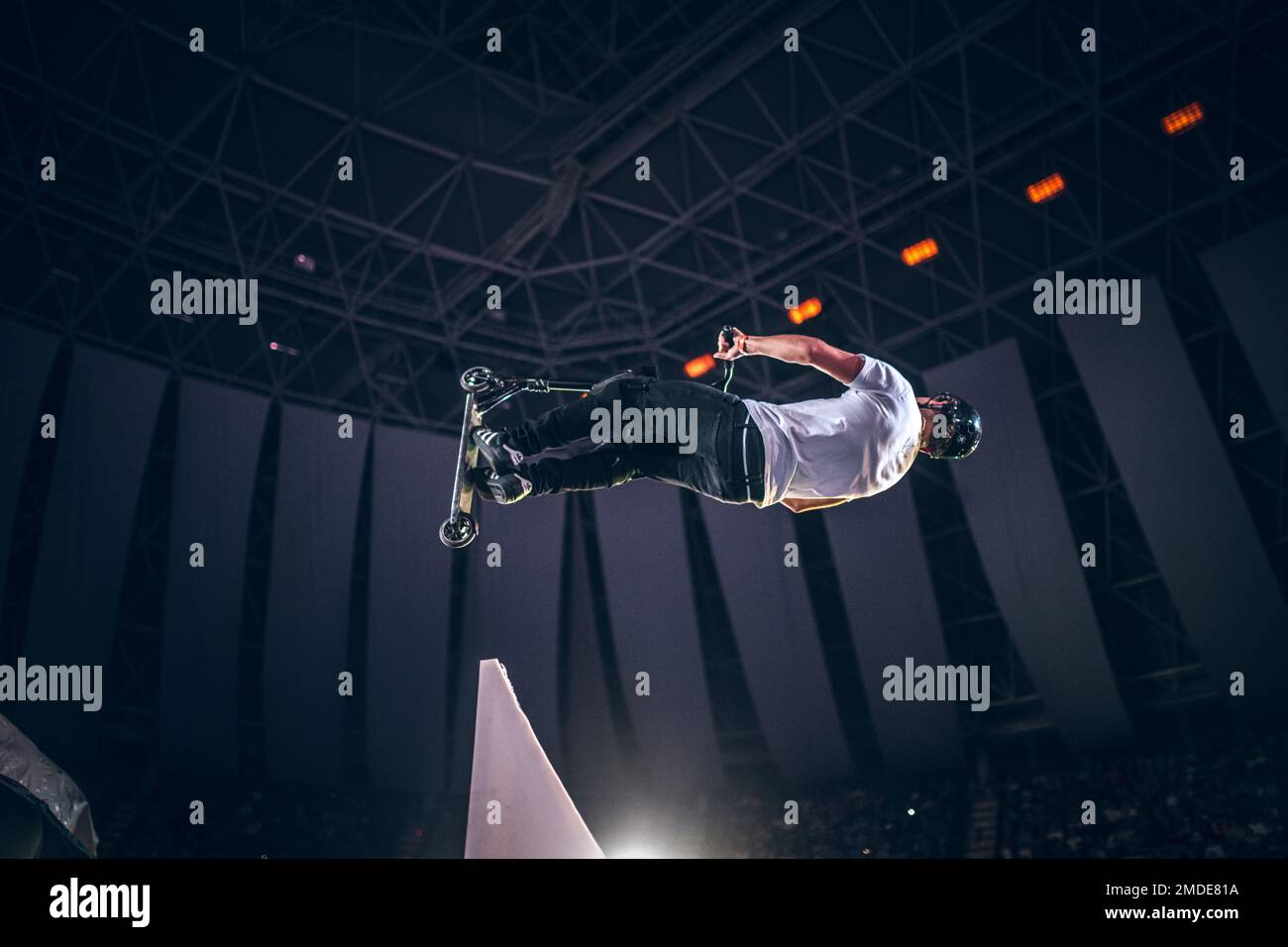 Alex Gonga Scooter rider in action at an event in Spain Stock Photo - Alamy
