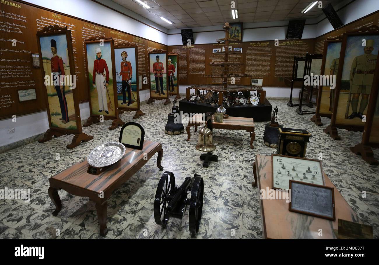 Murals of British and Indian soldiers who served in Madras Engineers ...
