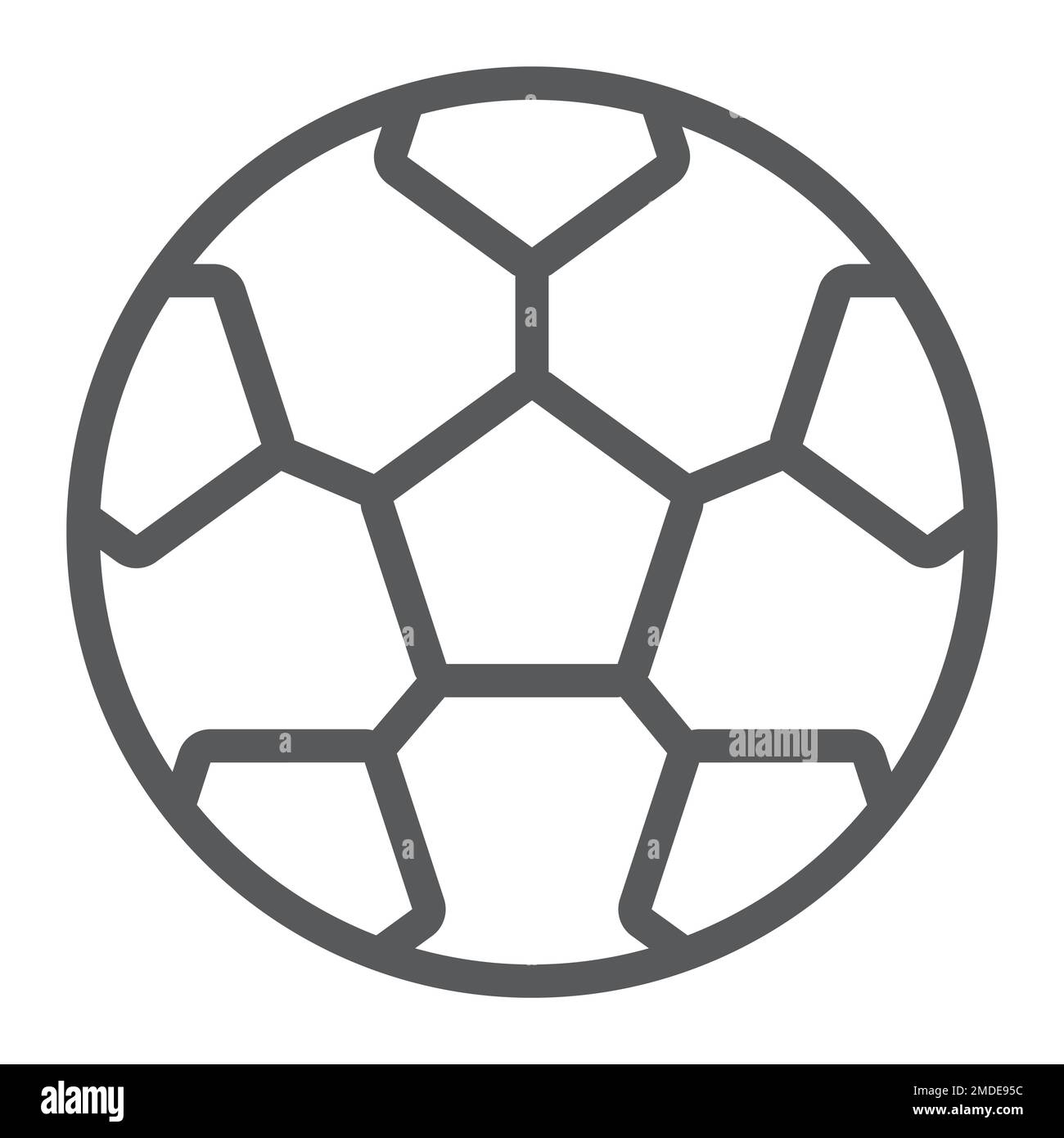 Soccer ball line icon, game and sport, football ball sign, vector ...