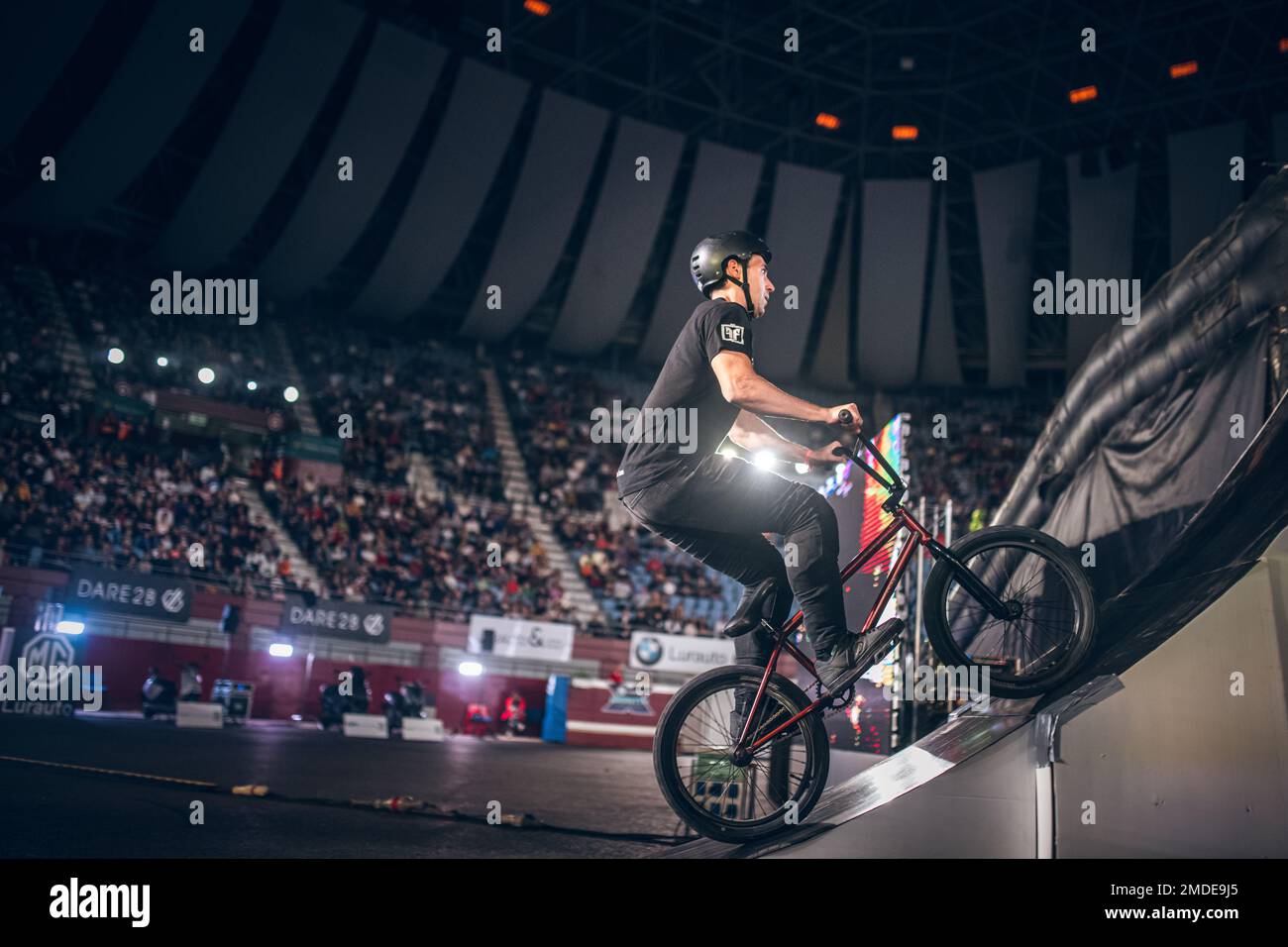 Bmx rider in action at an event in Spain Stock Photo - Alamy