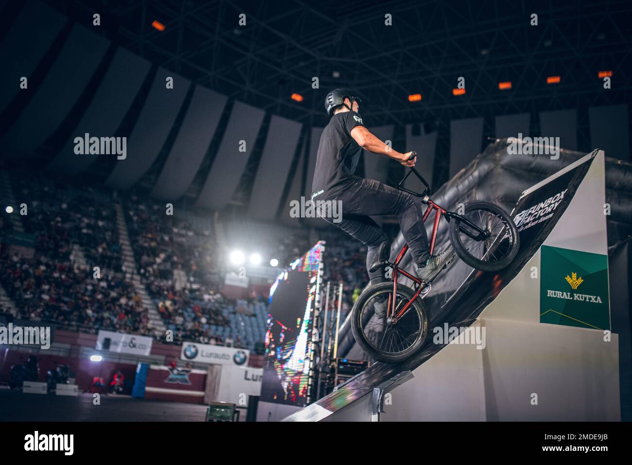 Bmx rider in action at an event in Spain Stock Photo - Alamy