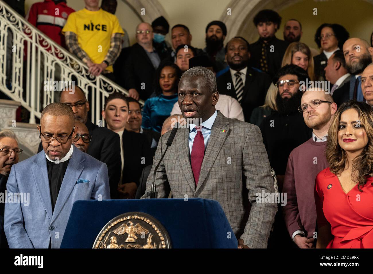 Consul General of Senegal Elhadji Ndao speaks at rally for Federal ...