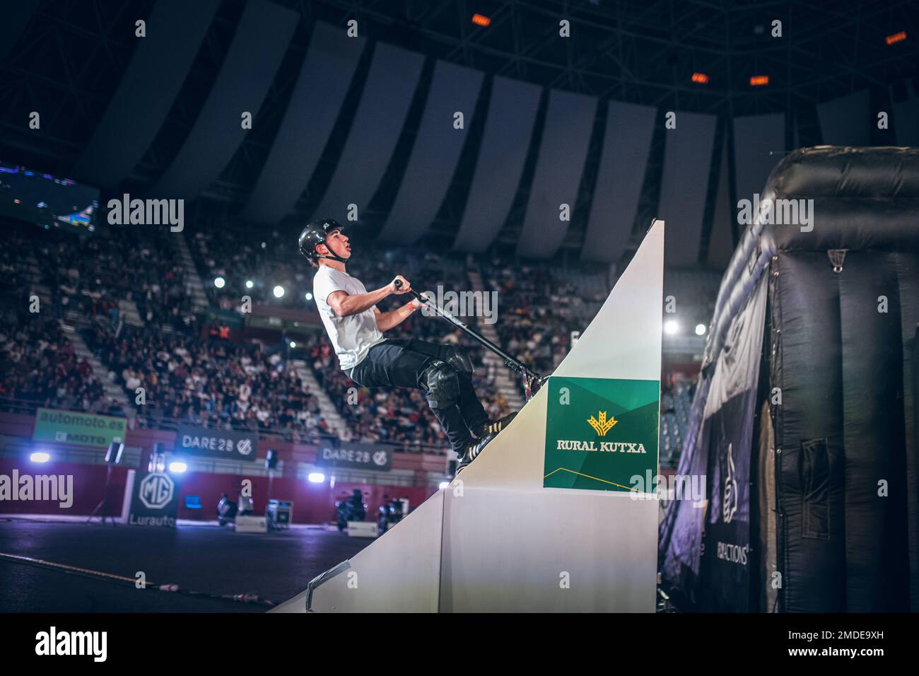 Alex Gonga Scooter rider in action at an event in Spain Stock Photo - Alamy