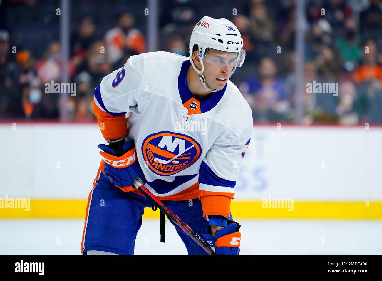 New York Islanders' Parker Wotherspoon plays during a preseason NHL ...