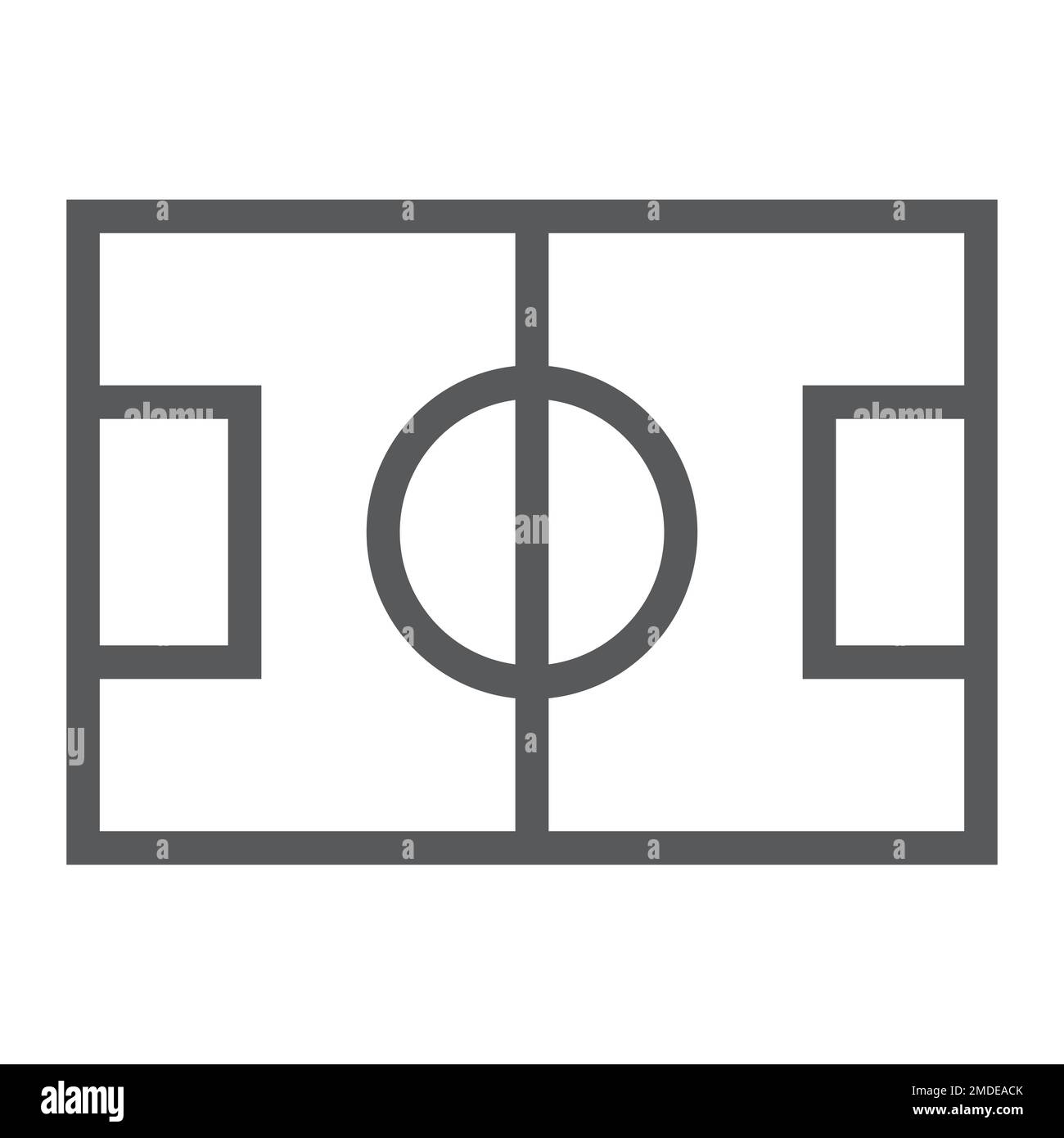 Soccer field line icon, game and sport, playing field sign, vector ...